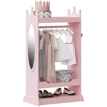 UTEX Kids' Dress Up Storage, Costume Organizer, Armoire with Rack, Age ...