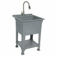 "UTILITYSINKS 24"" Plastic Freestanding Compact Utility Sink, Grey ...