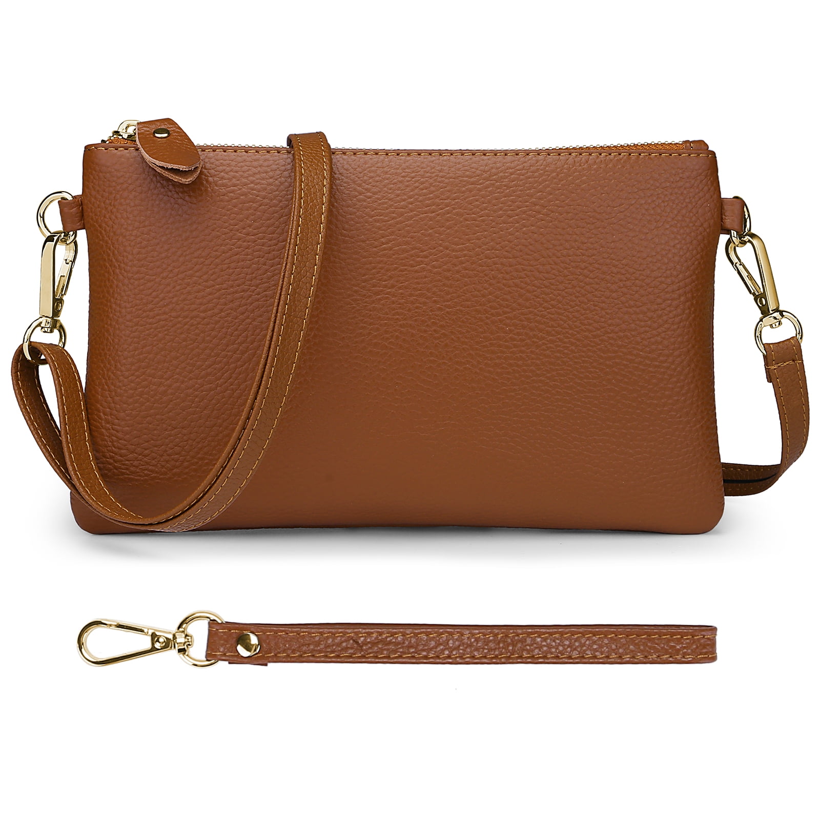 UTO Crossbody Purse for Women Genuine Leather Wristlet Wallet Clutch ...