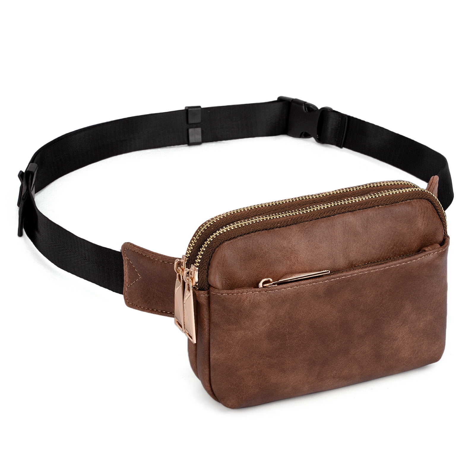UTO Fanny Packs for Women Waterproof Waist Bag PU Leather Fashion Small ...