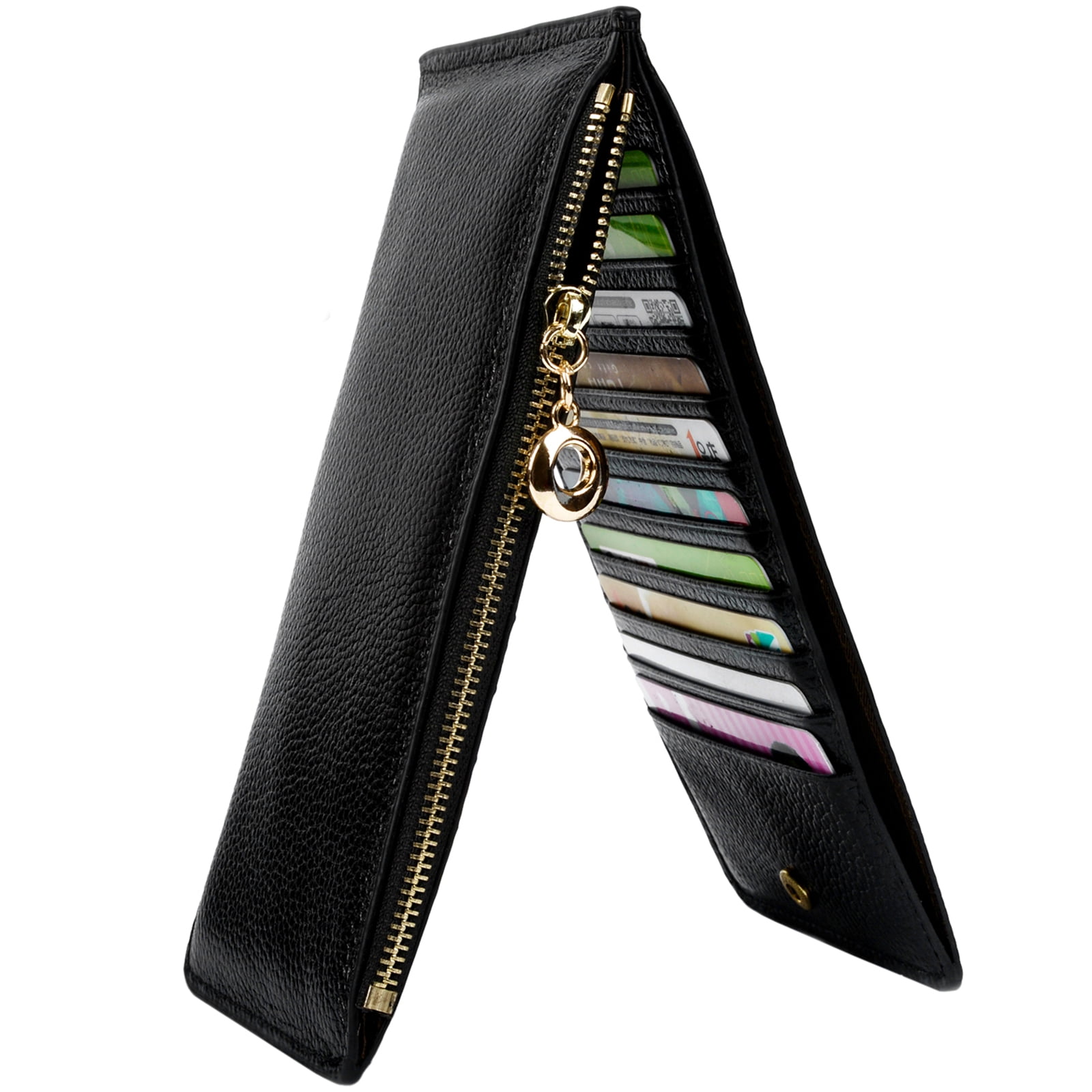 UTO Genuine Leather Women Wallet RFID Blocking Bifold Multi Card Holder ...