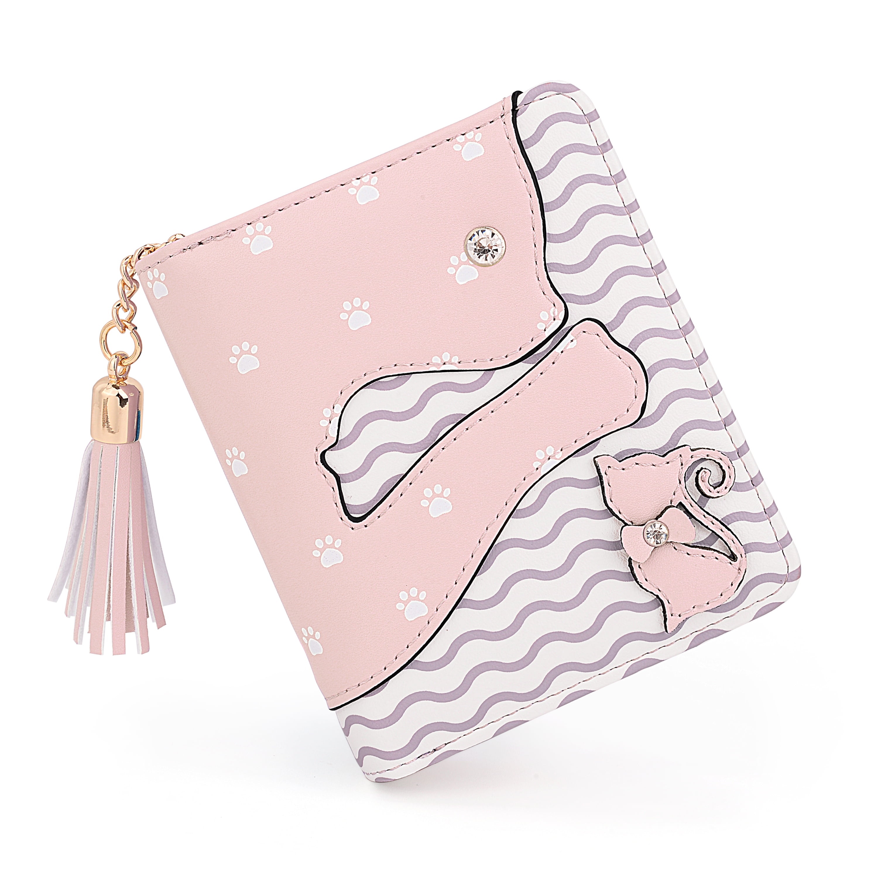 UTO Girls Wallet Cat Small Bifold Credit Card Holder Women Wallets ...