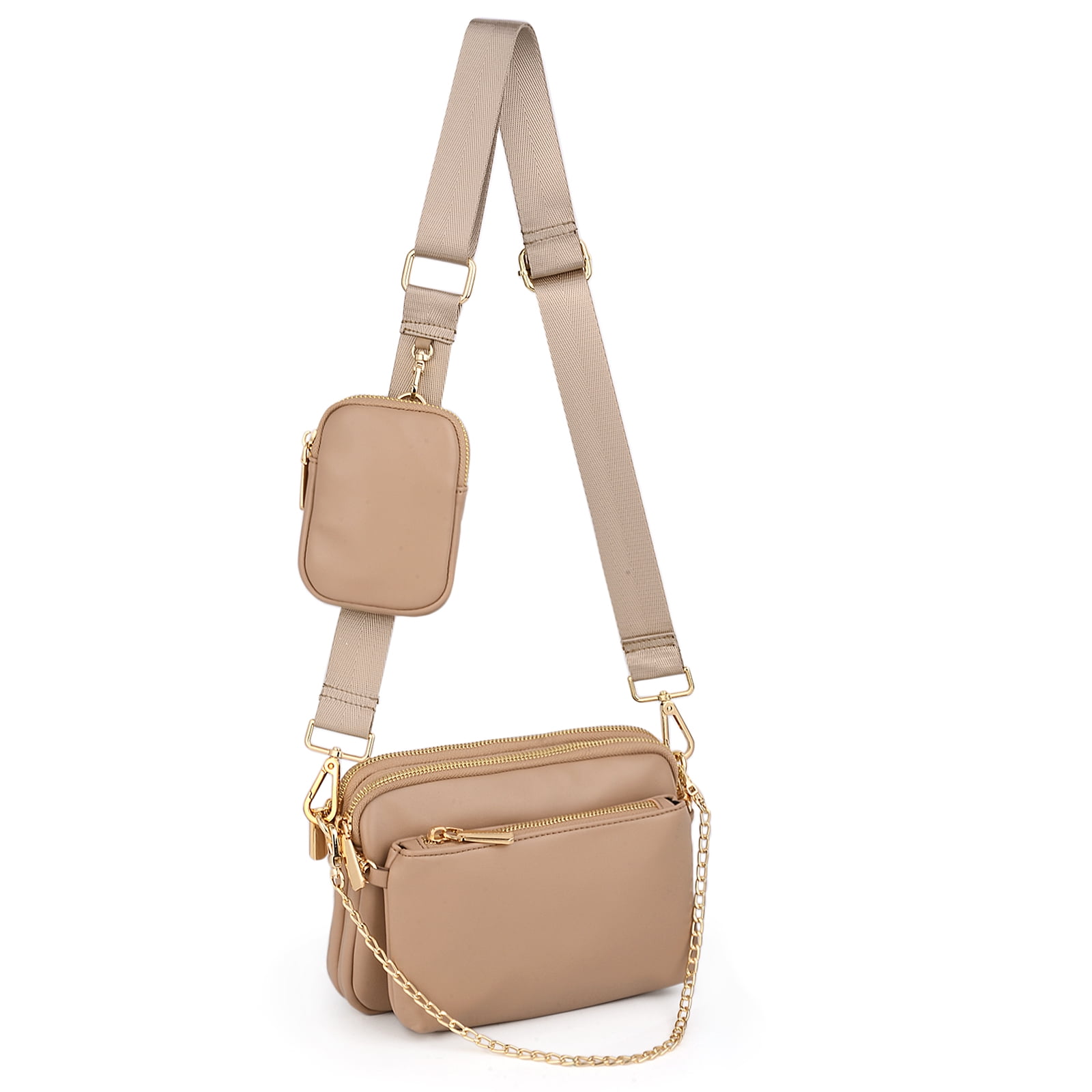 Uto Small Crossbody Bag For Women Pu Leather 3 In 1 Fashion Multipurpose Handbags Shoulder With
