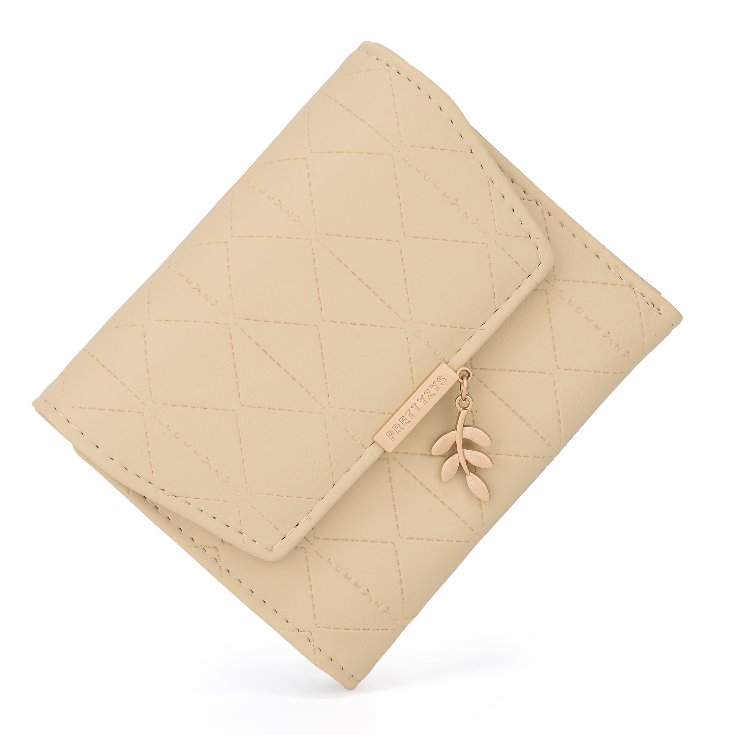 UTO Small Wallet for Women PU Leather Leaf Pendant Bifold Purse Card ...