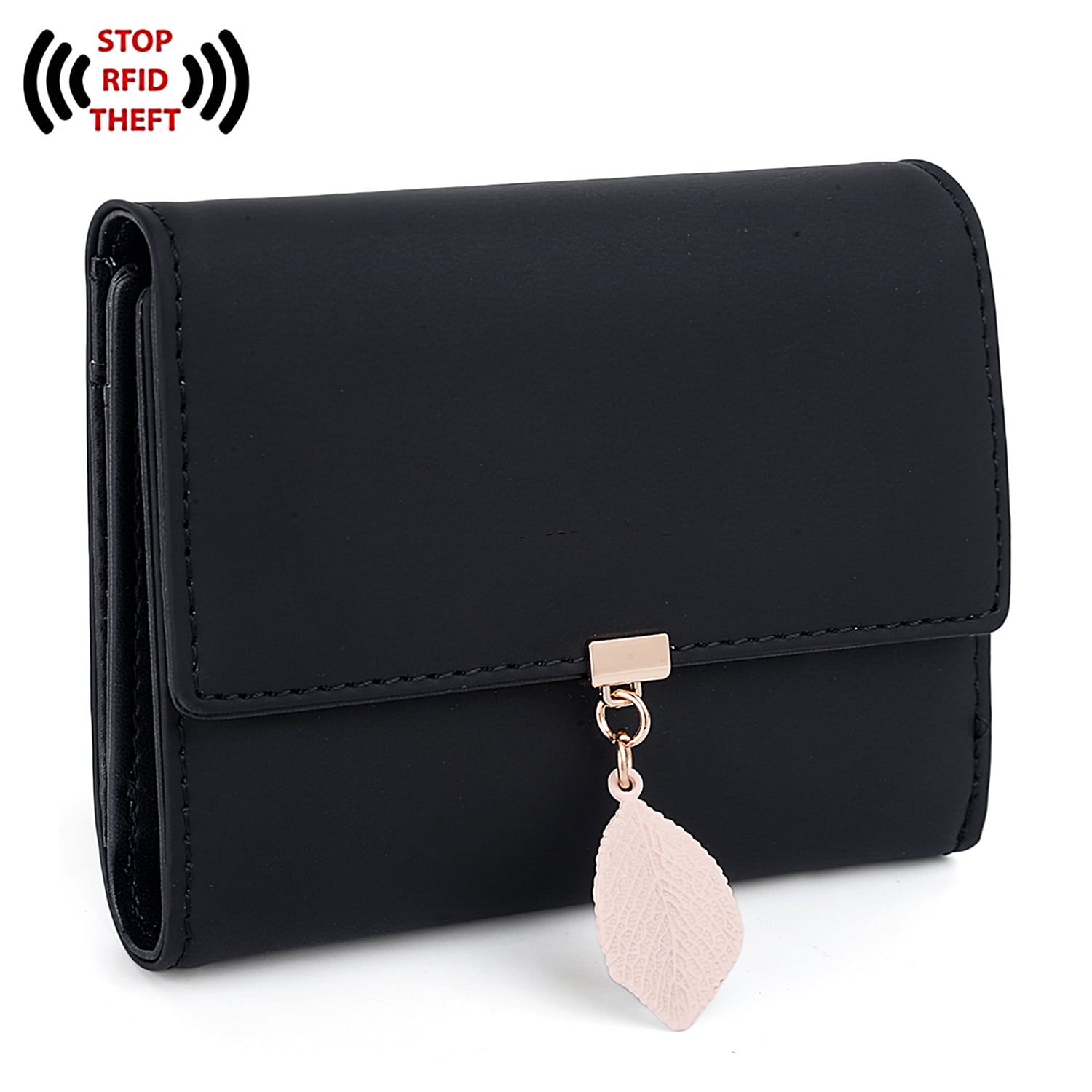 UTO Small Wallet for Women PU Leather RFID Blocking Card Holder Zipper ...
