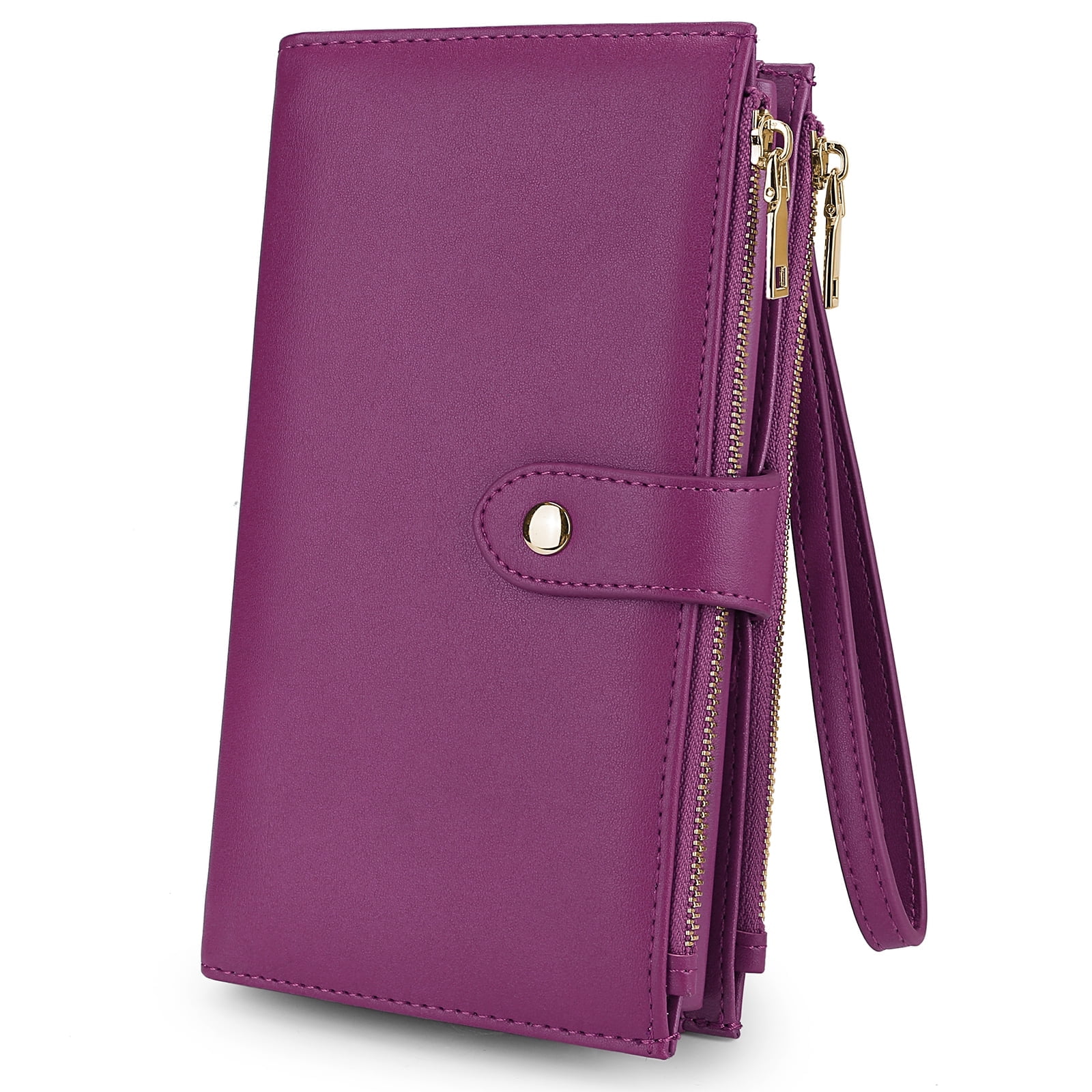 UTO Wallets for Women PU Leather Multi Card Holder Ladies Wristlet ...