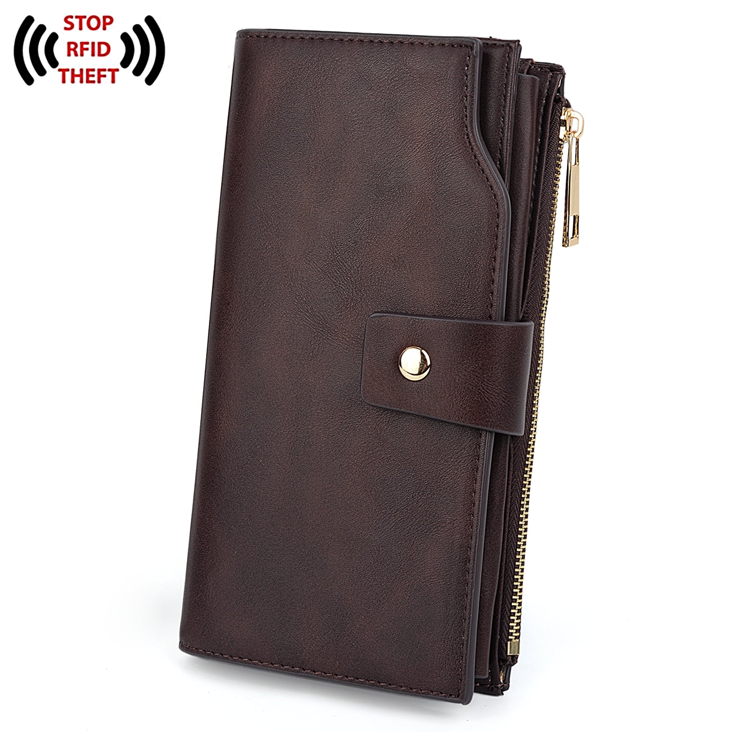 UTO Wallets for Women Vegan Leather RFID Blocking Trifold Purse Card ...