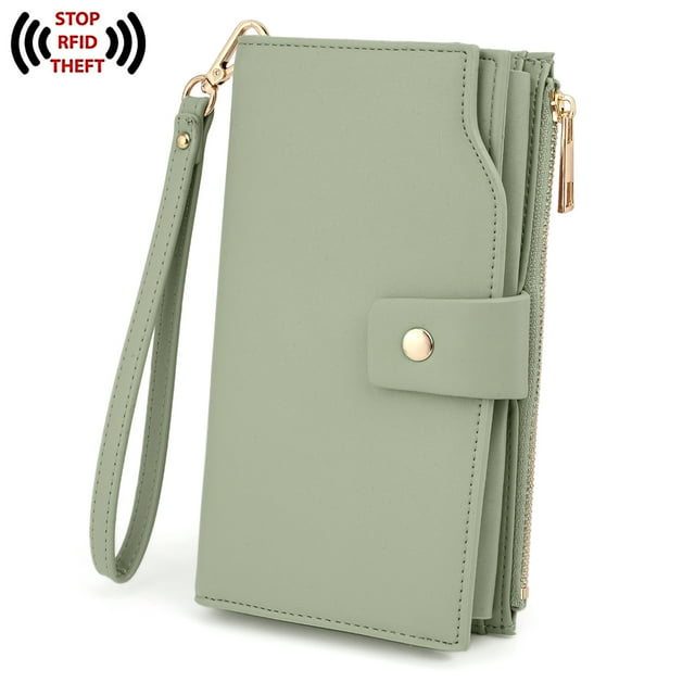 UTO Wallets for Women Vegan Leather RFID Blocking Trifold Purse Card ...