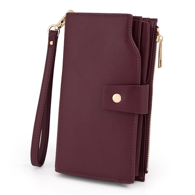 UTO Wallets for Women Vegan Leather RFID Blocking Trifold Purse Card ...