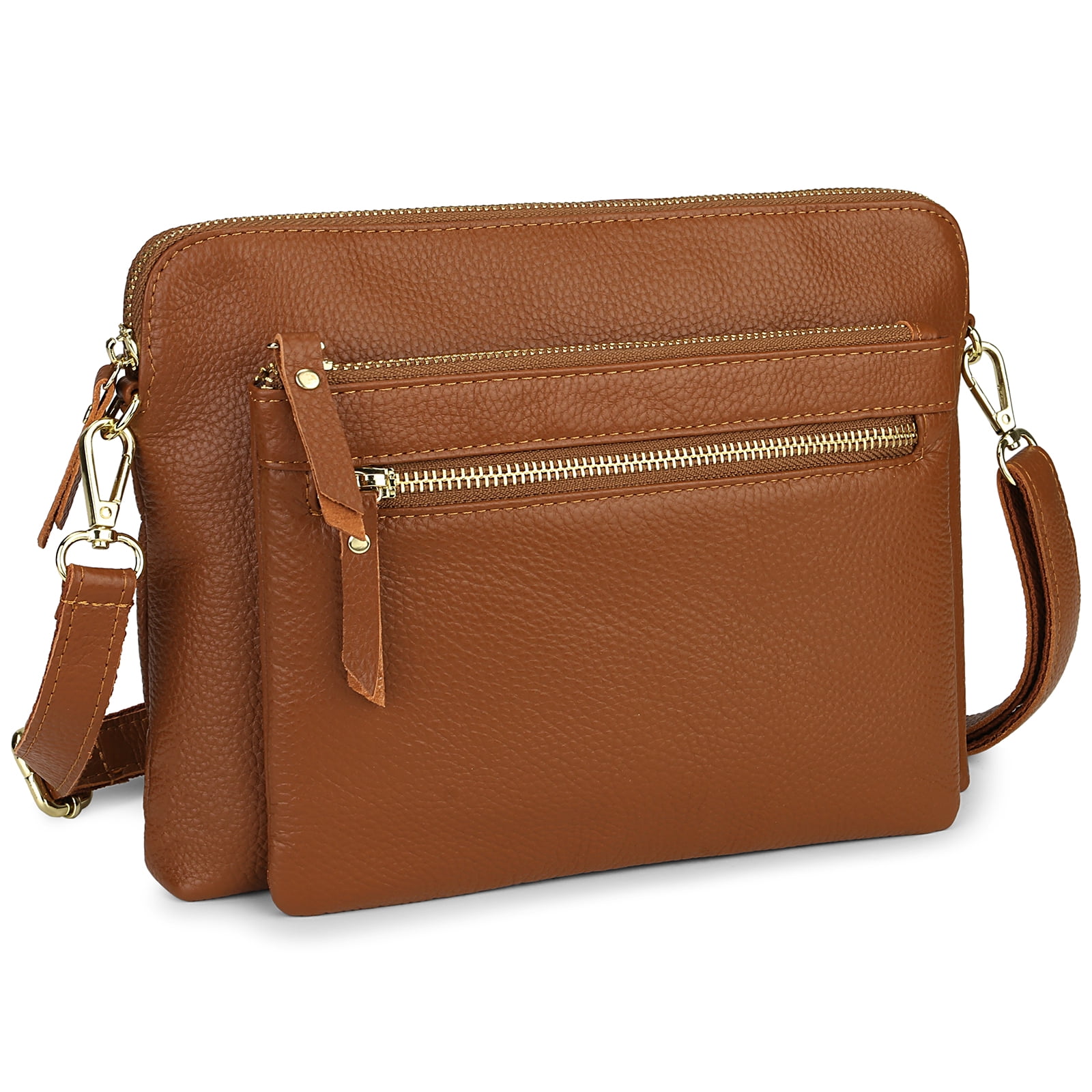 Uto Women Crossbody Bags Genuine Leather Large Capacity Messenger Handbags Waterproof Shoulder