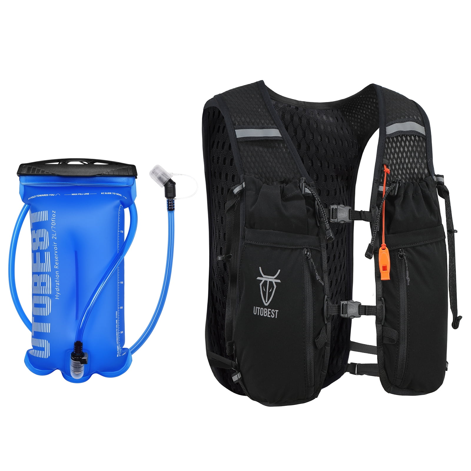 UTOBEST 10L Hydration Vest Backpack with 2L Water Bladder for Outdoor ...