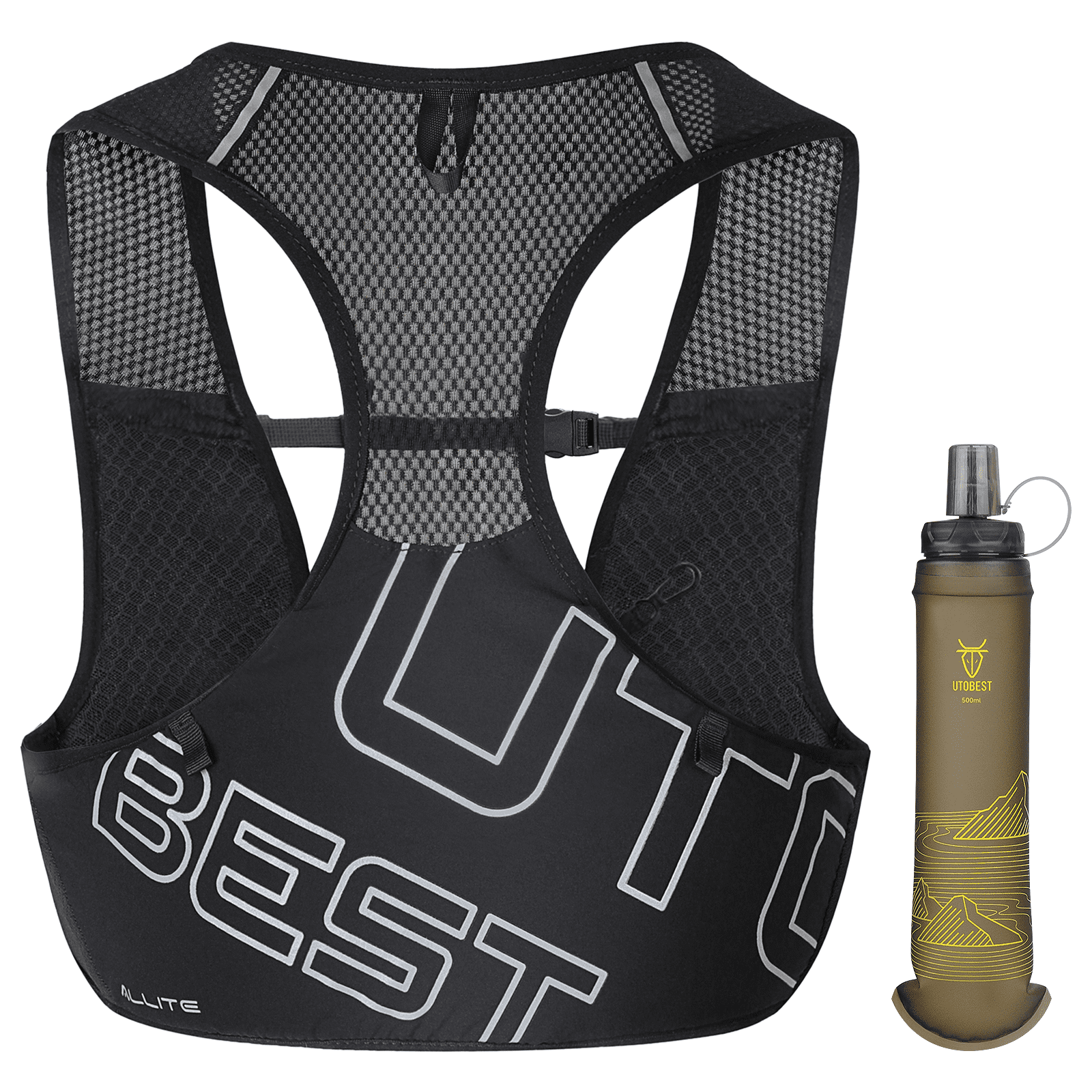 UTOBEST UTR112 Lightweight Running Vest Breathable Hydration Pack 3L ...