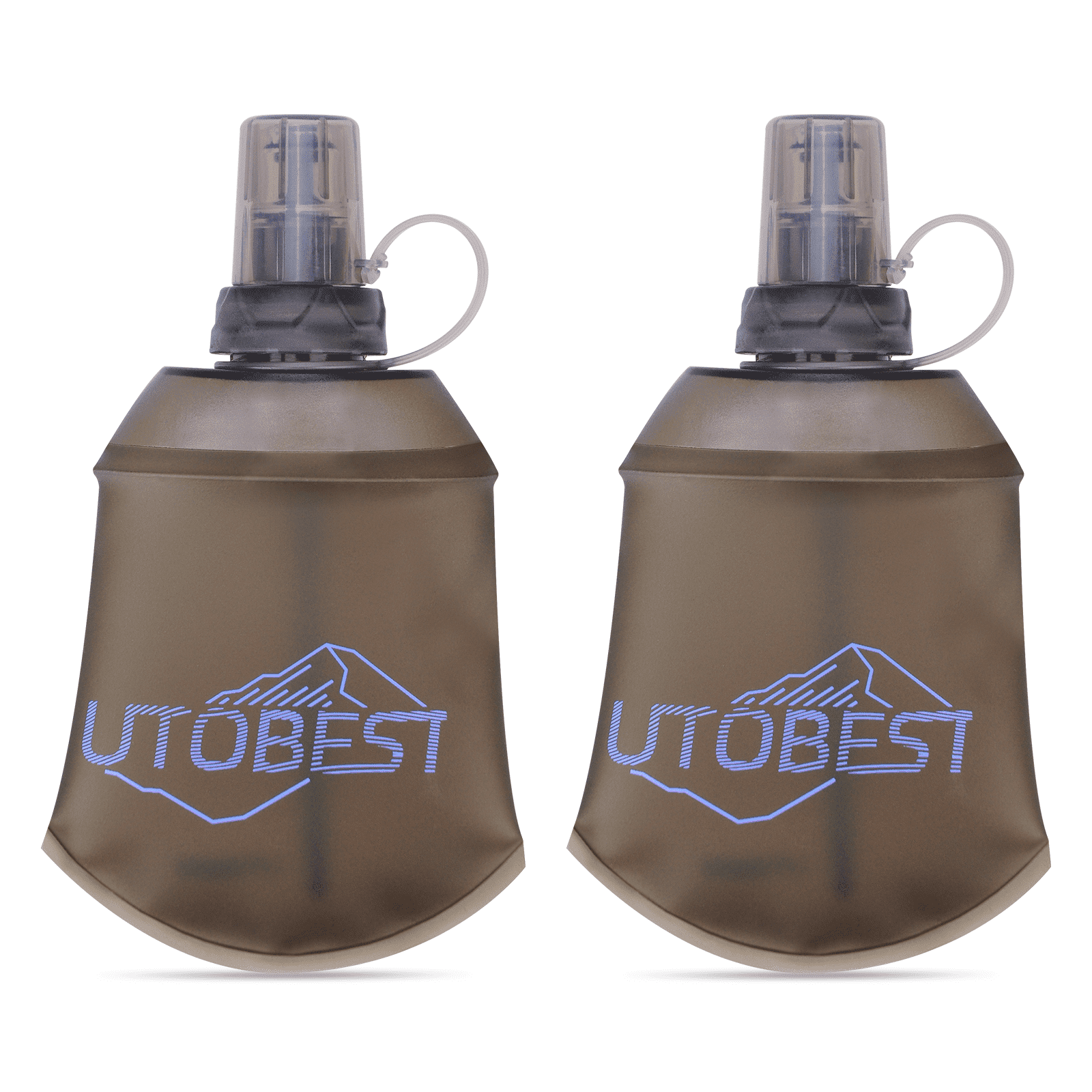 UTOBEST UTR219 150ml Soft Flask Collapsible Water Bottles, Purple, 28mm Opening,with Bite Valve ...