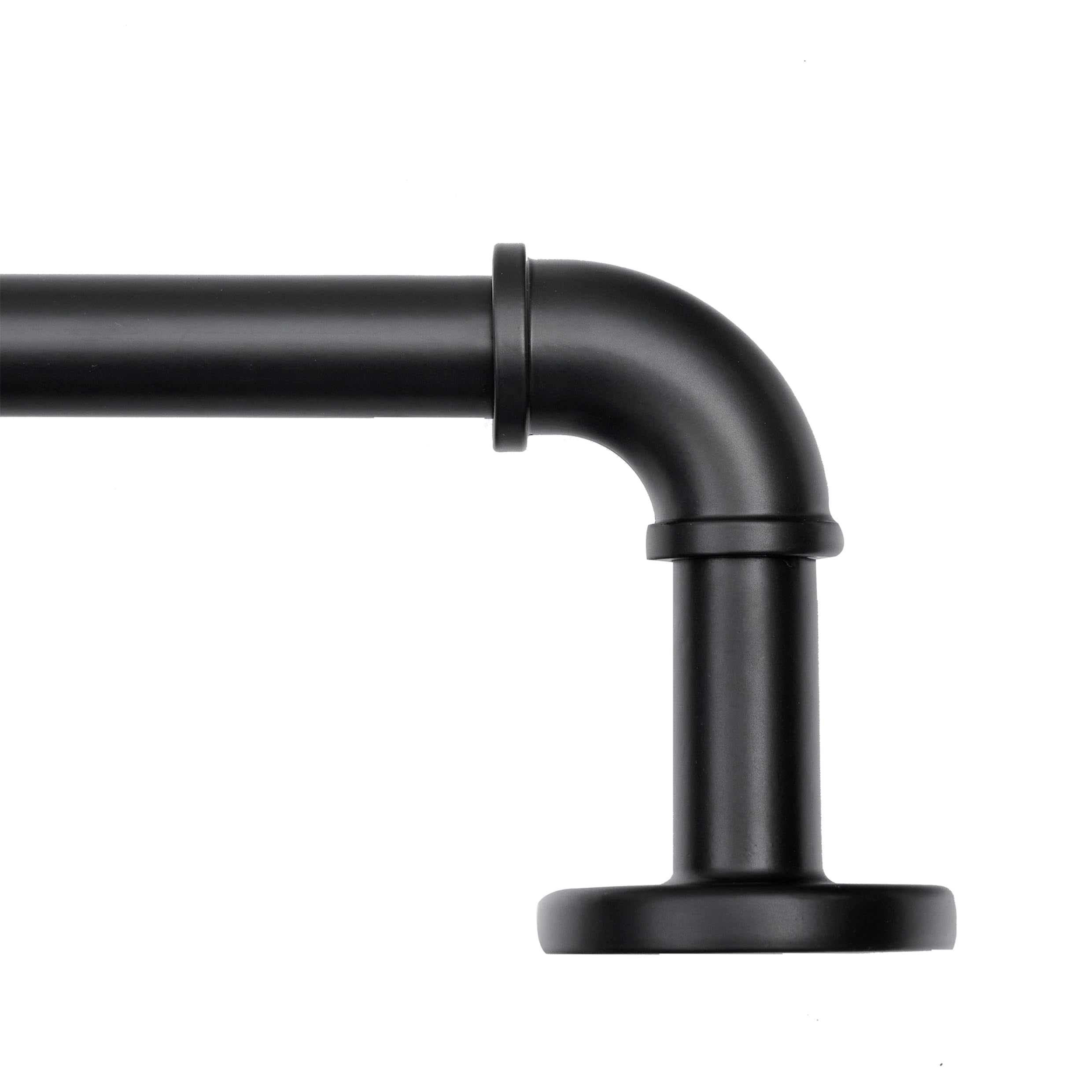 UTOPIA ALLEY Wall Mounted 1 inch Industrial Curtain Rods for Windows 86 ...