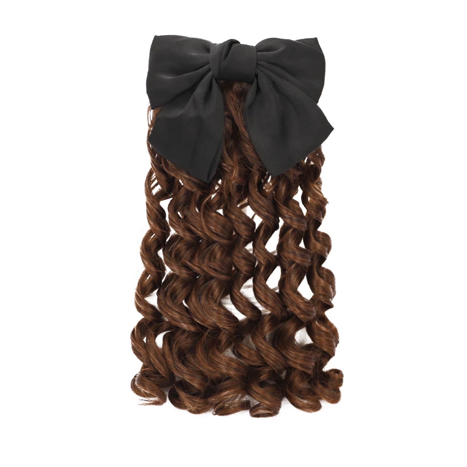 UTOURS Curly Ponytail Hairtie Bow Drawstring Type Hair Wig Ultra Braid ...