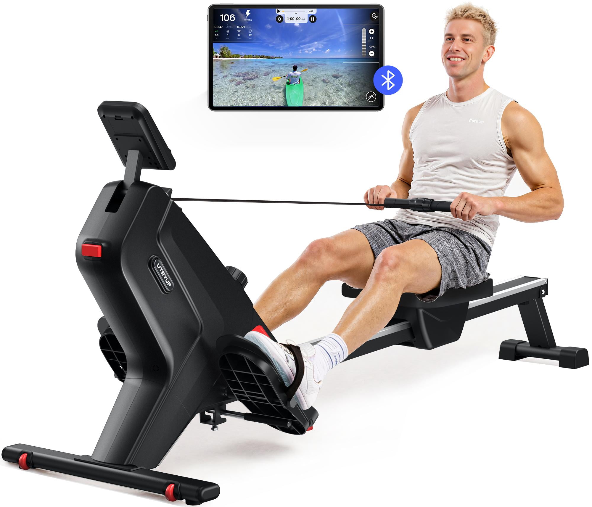 UTRYUP Magnetic Rowing Machines for Home, 16 Levels of Quiet Resistance ...