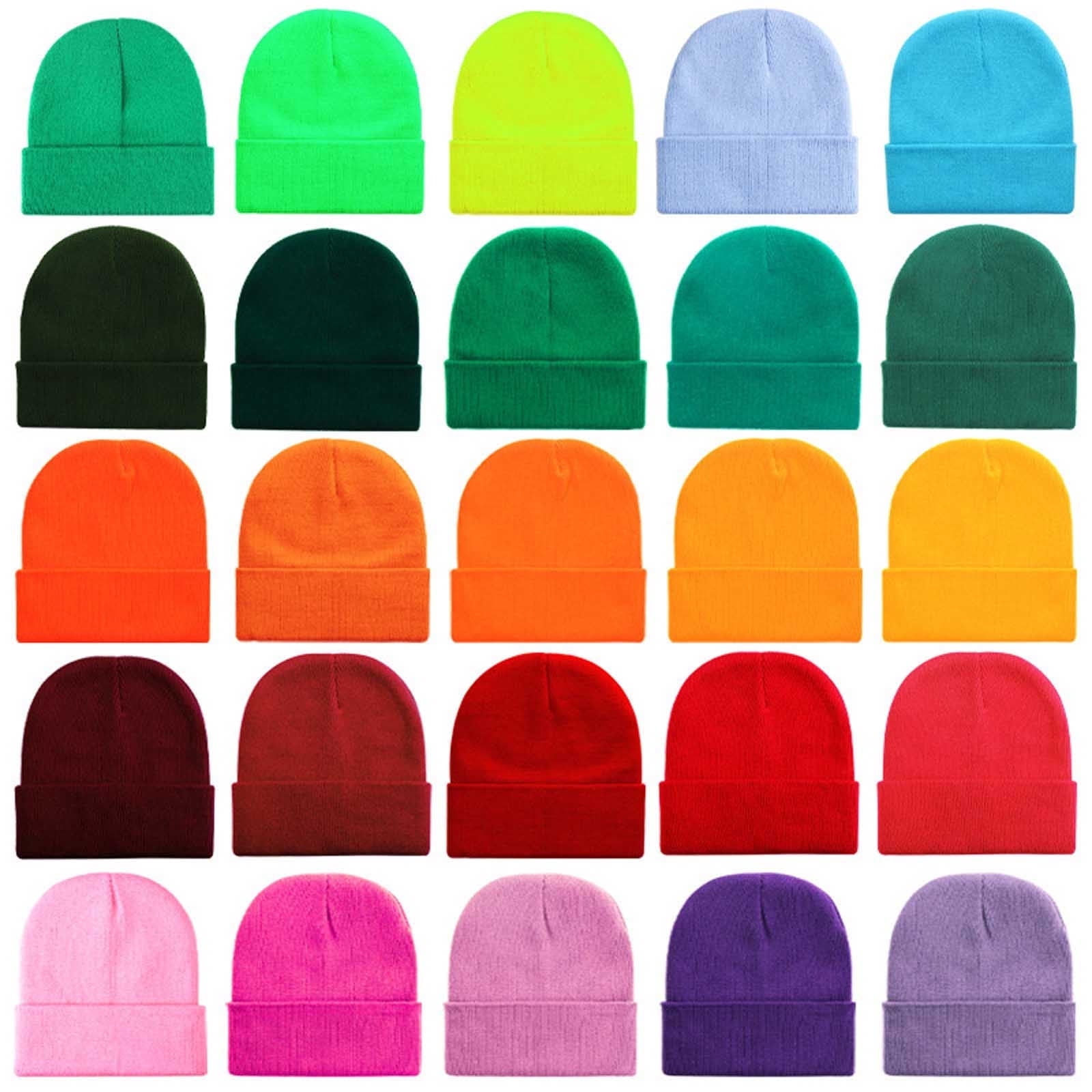 UTSJKR Beanie for Women Men Ski Watch Cap Cuffed Plain Skull Knit Hat ...