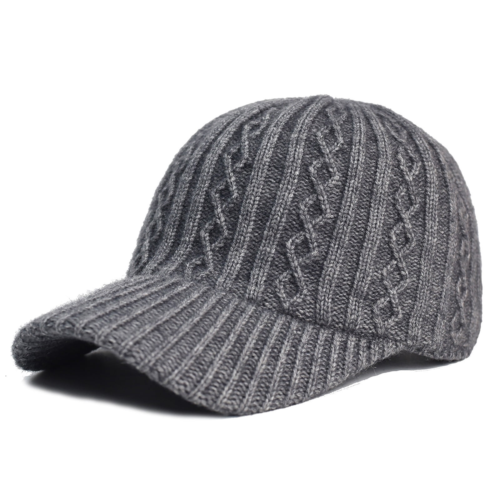 UTSJKR Women's Winter Warm Knit Visor Beanie Trendysboy Cap Cold ...