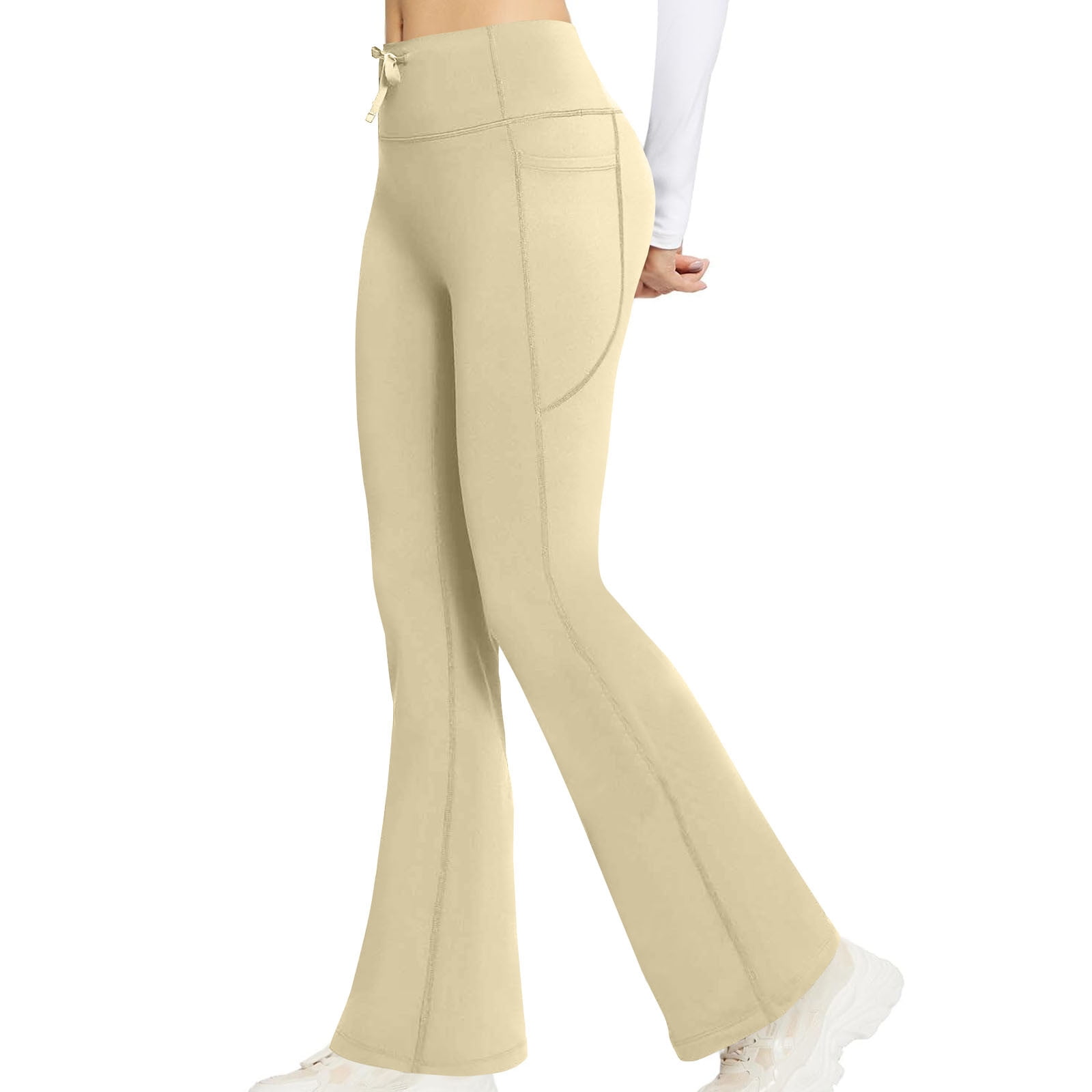 UTSJKR Flash Deals Women's Flare Yoga Pants Drawstring Flare Leggings ...