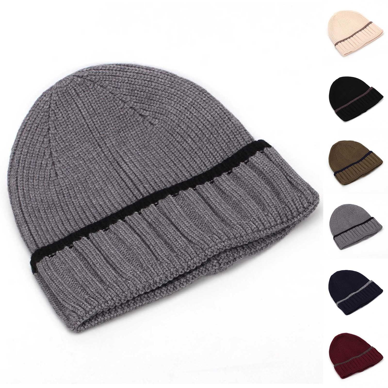 UTSJKR Hip Hop Beanie Mens Slouchy Knit Skull Cap Warm Stocking Hats ...
