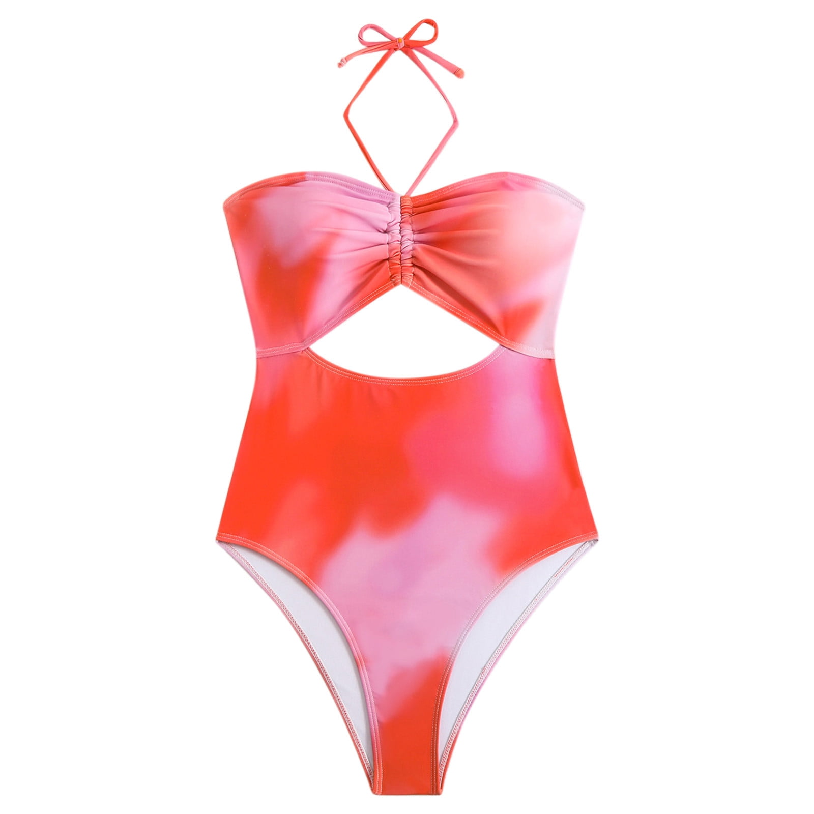 UTSJKR One Piece Cut Out Cheeky Swimsuits for Women Sexy Halter Bathing ...