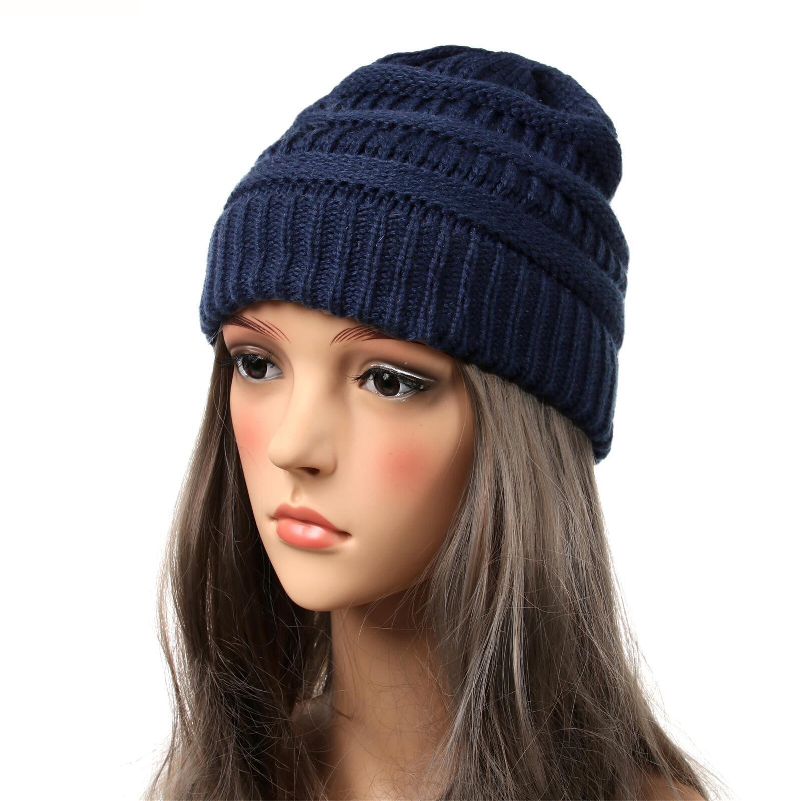 UTSJKR Ponytail Beanie for Women,Winter Warm Beanie Tail Soft Stretch ...