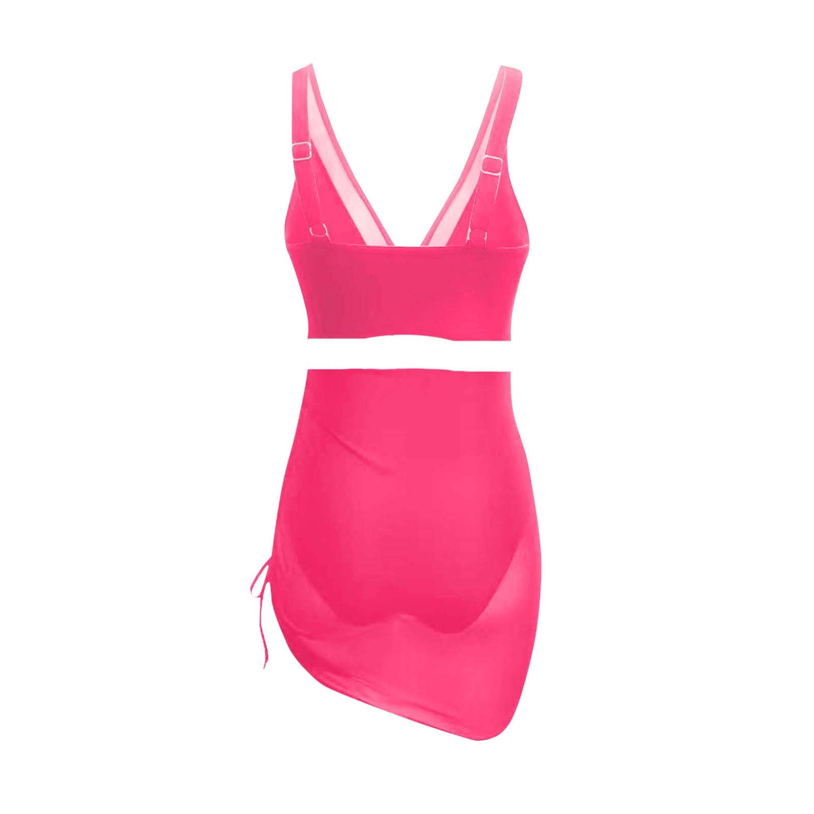 UTSJKR Bikini Sets for Women High Waisted Swim Skirt Mesh Swim Suits ...