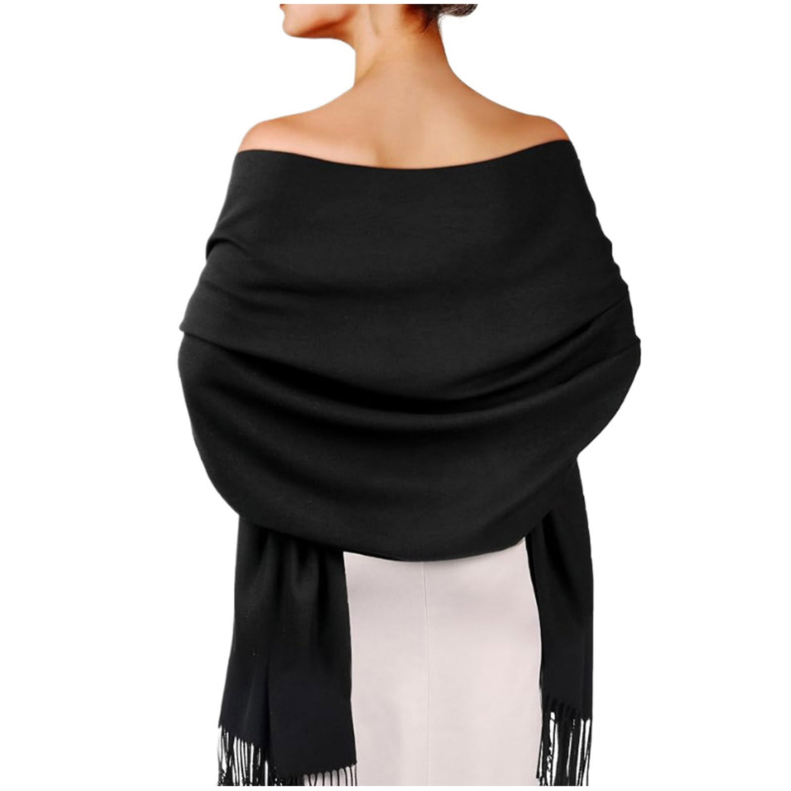 UTSJKR Solid Shawl Wraps for Women Large Winter Scarf Soft Shawls and ...
