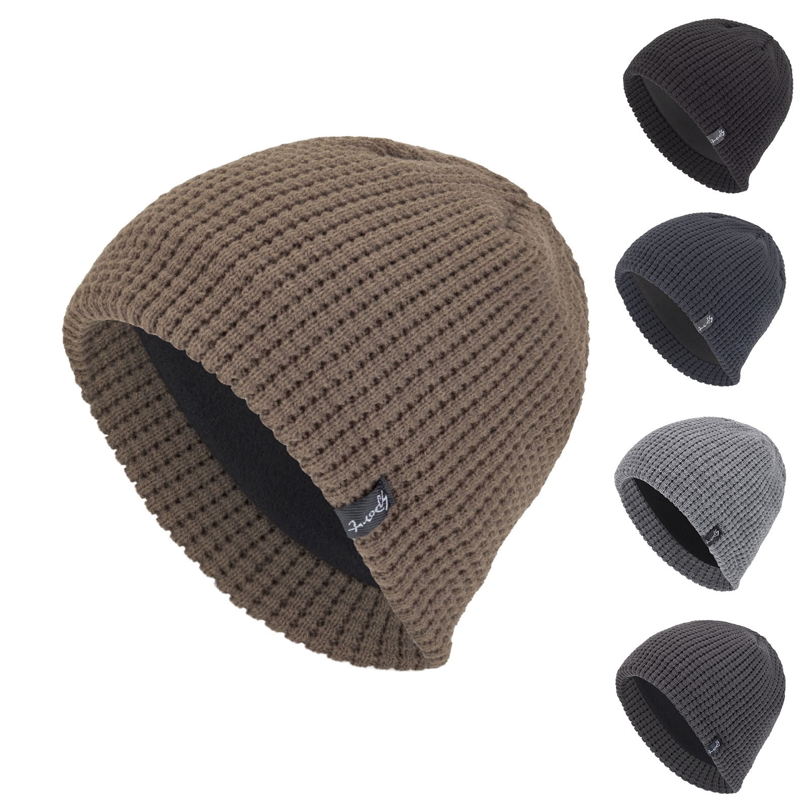 UTSJKR Winter Beanie for Men Women, Fleece Lined Beanie Soft Warm Knit ...
