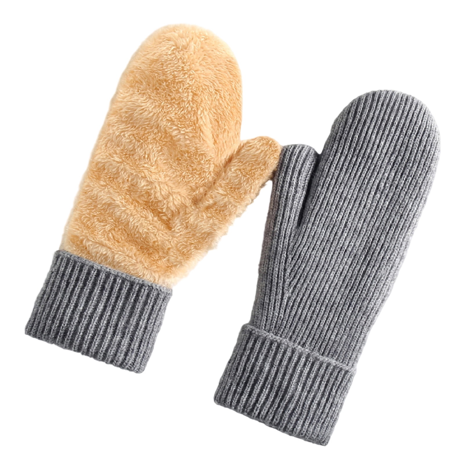UTSJKR Winter Mittens for Women Men Warm Fleece Lining Stretchy Kit ...