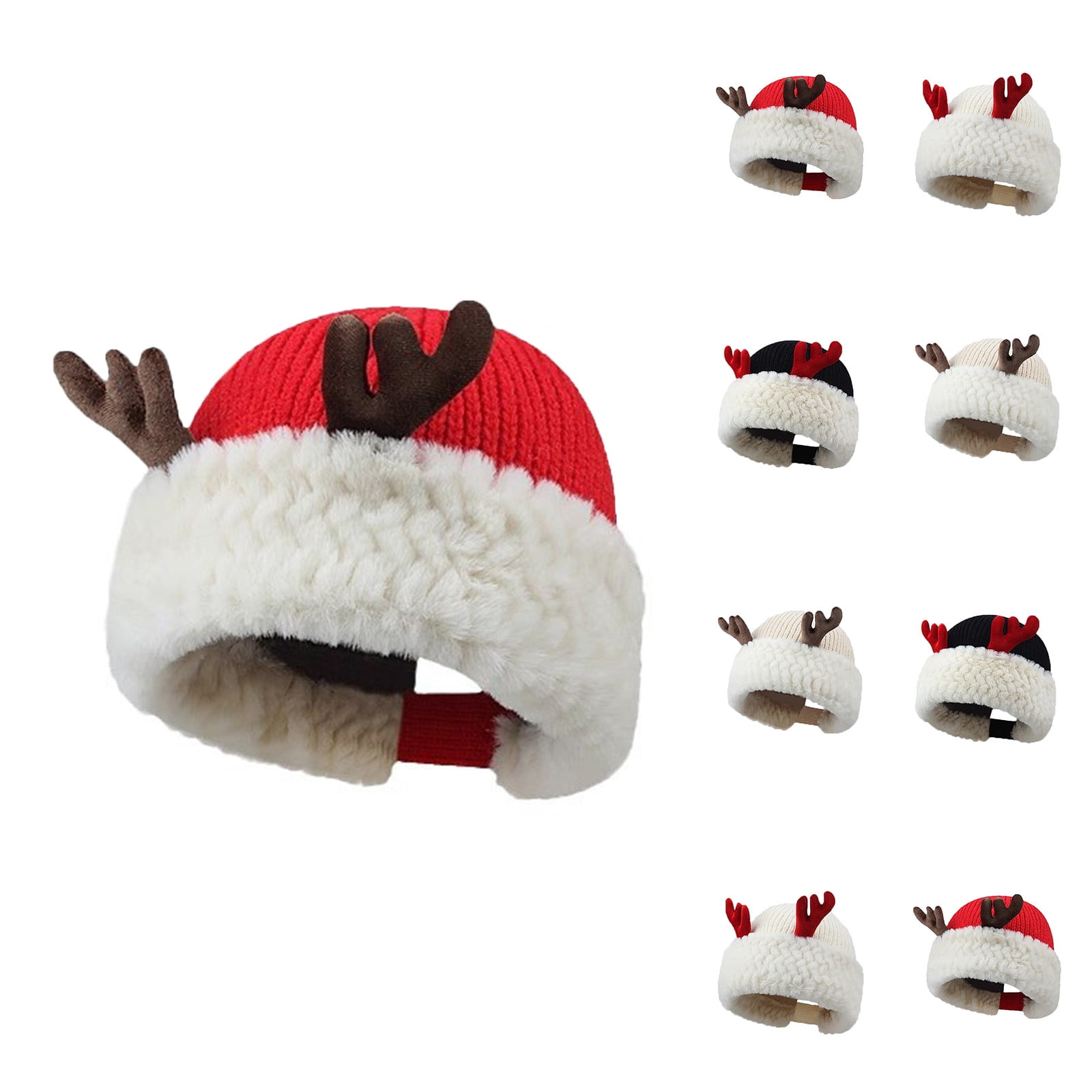 UTSJKR Women Cute Reindeer Antler Hat Girls 2026 Christma Hats Soft ...