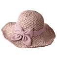 UTSJKR Women Hand Woven Pure Straw Large Brim Sun Hat, Foldable ...