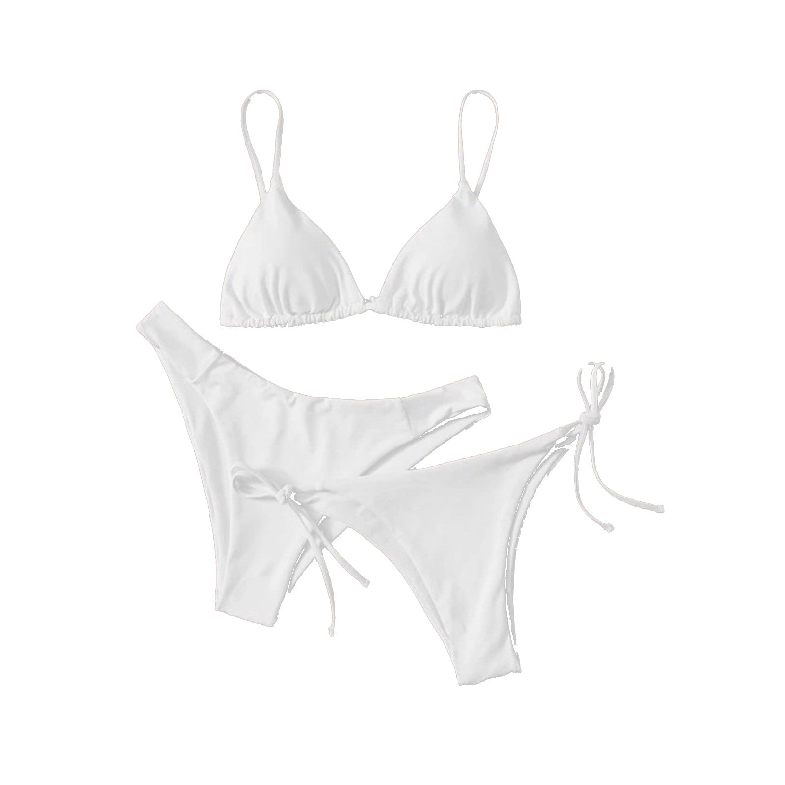 UTSJKR Women's 3 Piece String Bikini Set Triangle Thong Swimsuits Beach ...