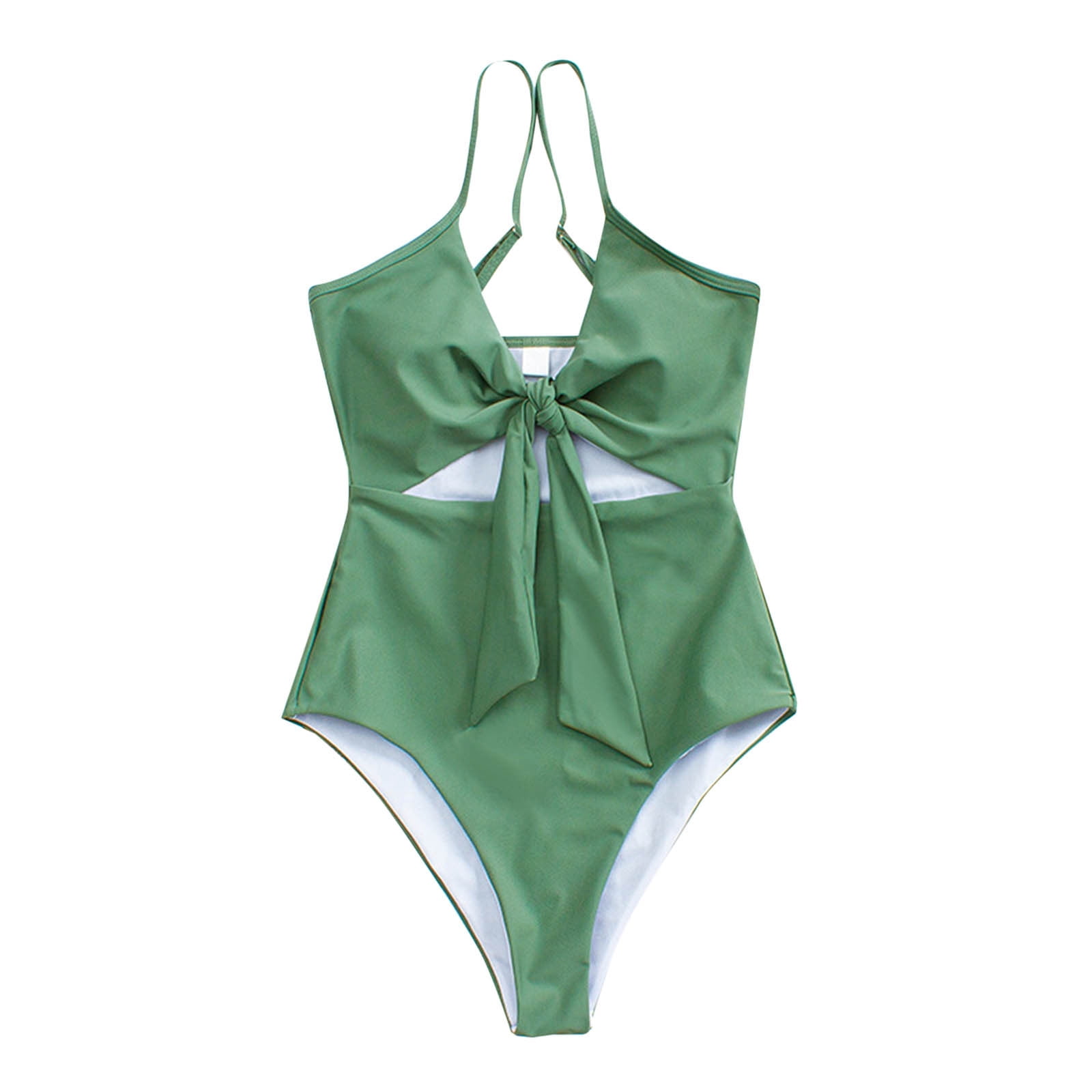 UTSJKR Womens One Piece Swimsuit Tummy Control High Cut Backless V Neck ...