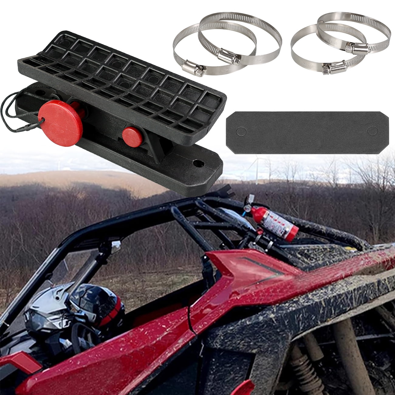 UTV Car Adjustable Quick Release Fire Extinguisher Mount Compatible ...