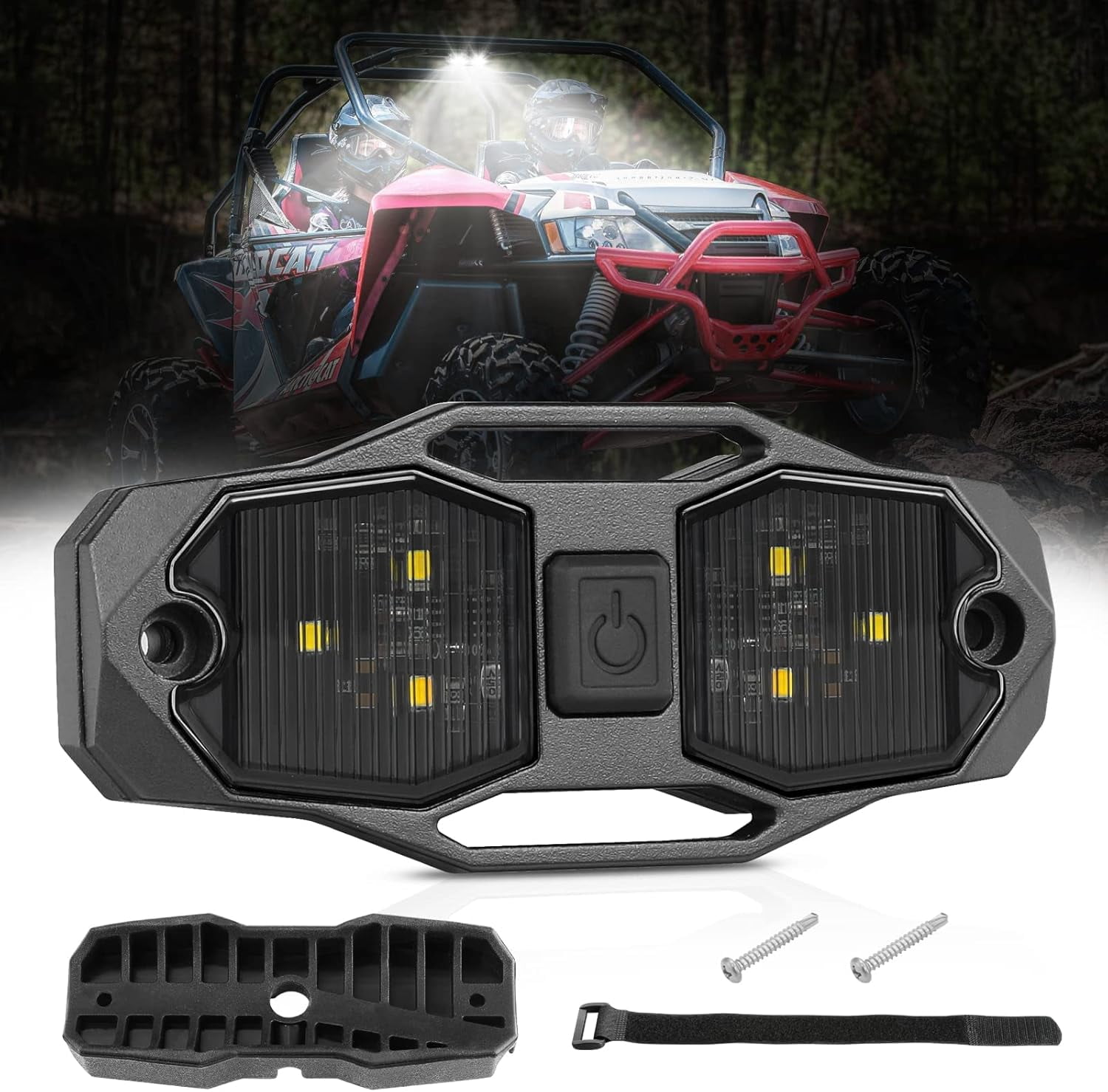 UTV Dome Light 12V Universal Roll Bar Mount LED Dome Light UTV Interior ...