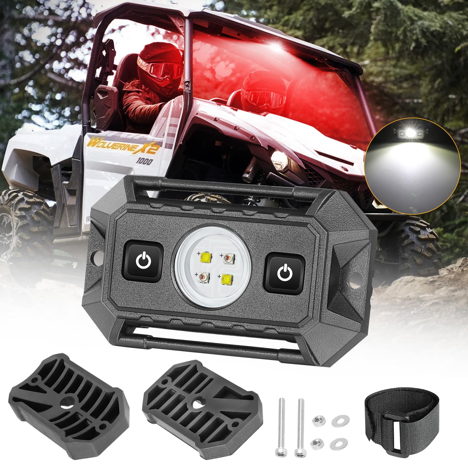 UTV Dome Light, Rfroad IFF17 lighting 12v Universal Mount Led Light UTV ...