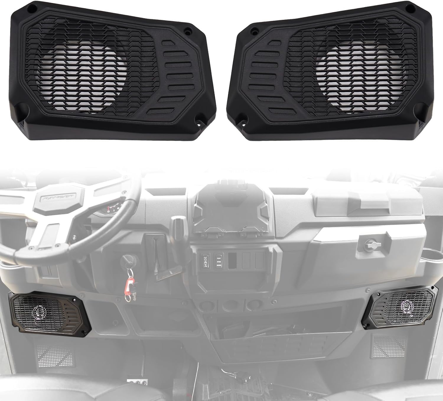 A & UTV PRO Under Dash Speaker Pods for Polaris Ranger XP 1000, Under ...