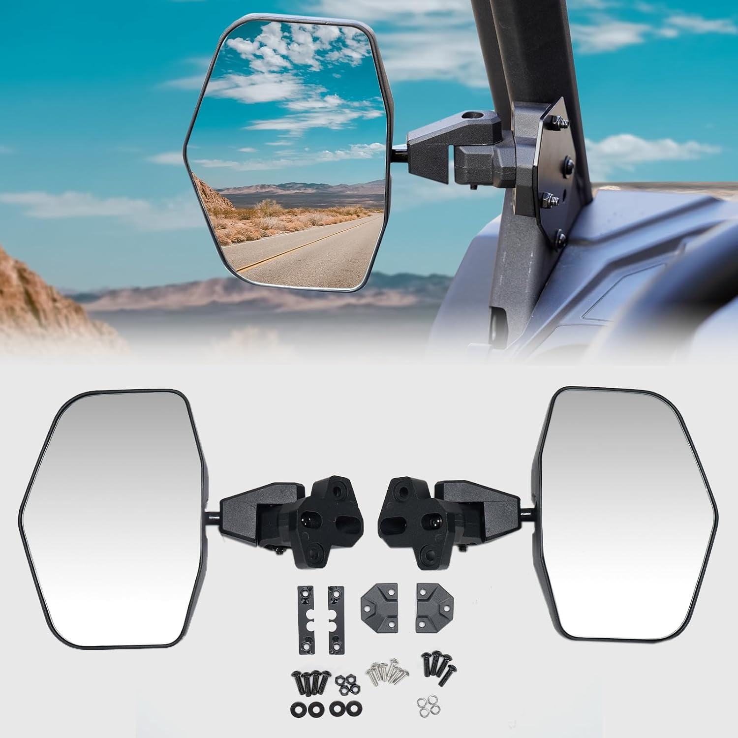 A & UTV PRO Side Mirrors for Can Am Defender HD5 HD8 HD9 HD10 MAX 2016 ...