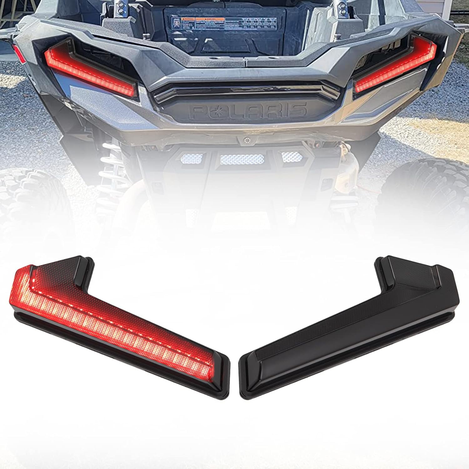A & UTV PRO Smoked Black LED Tail Lights for Polaris RZR XP 1000/Turbo ...