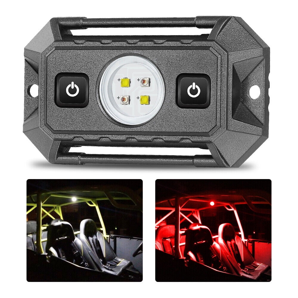 UTV Roll Bar Mount LED Interior Dome Light Dual Switch White&Red ...