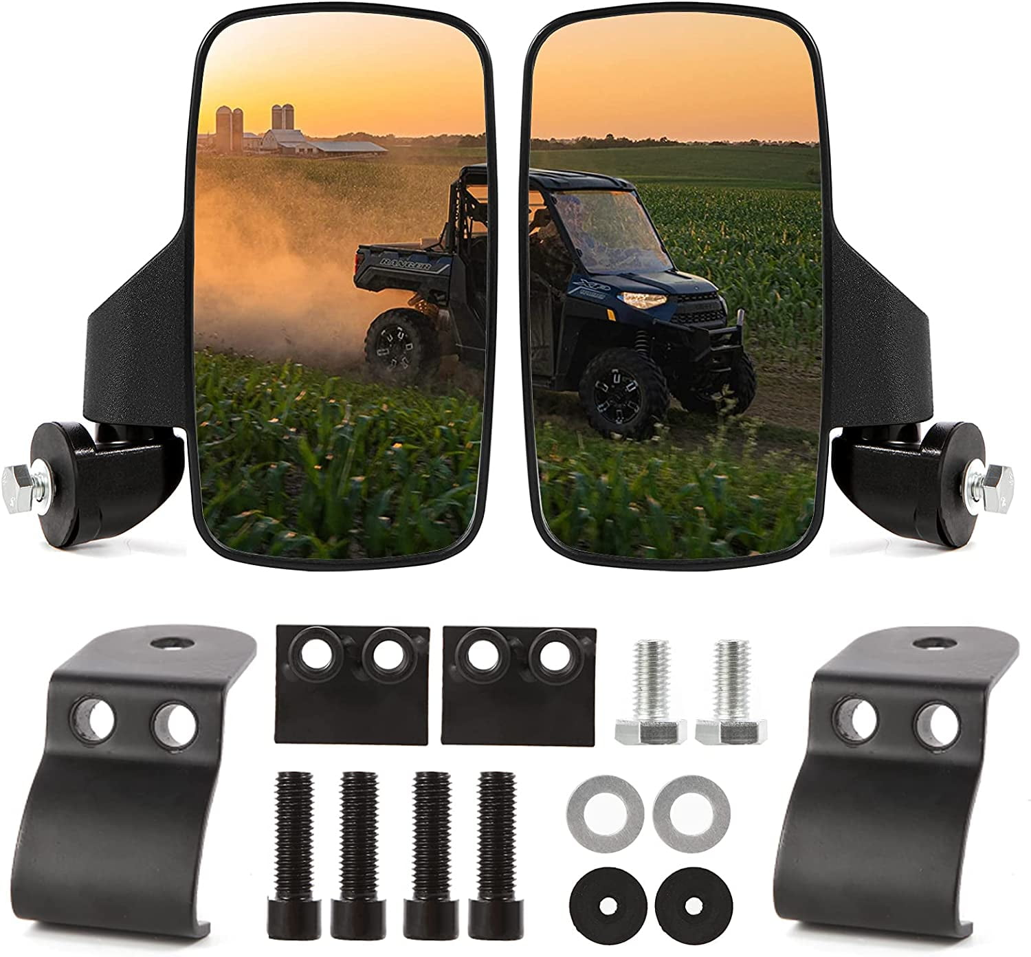 UTV Side Mirrors Compatible With Polaris General Ranger XP 570 900 1000 ...