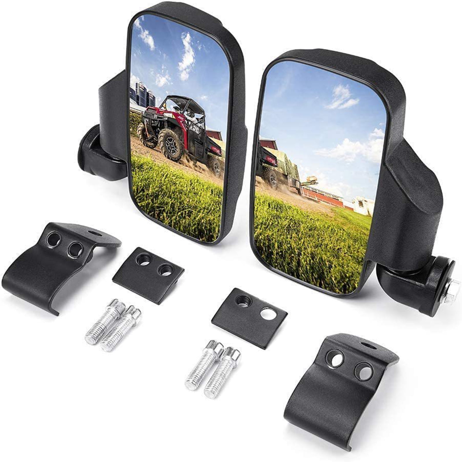 UTV Side Mirrors UTV Rear View Mirror Combination Kit for Polaris ...