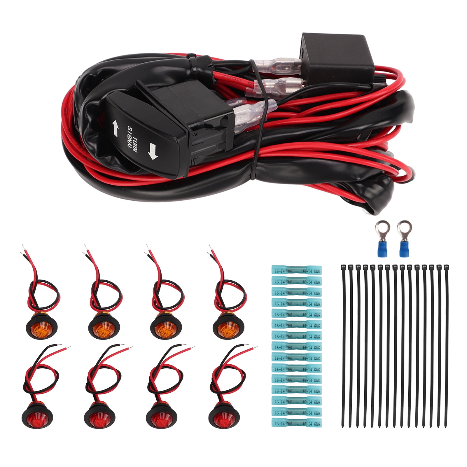 UTV Turn Signal Rocker Switch ATV Street Legal Lighting Kit Turn Signal ...