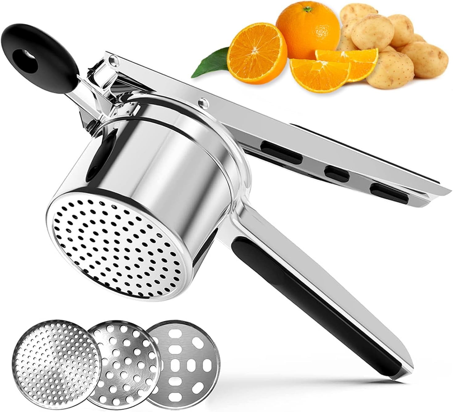 UU&T 15Oz Stainless Steel Potato Ricer, Press and Mash Kitchen Gadget ...