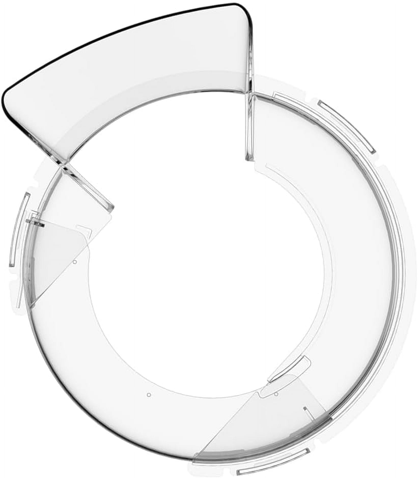 UU&T Pouring Shield, Slidable Clear Bowl Cover for KitchenAid 4.5-5 Qt ...