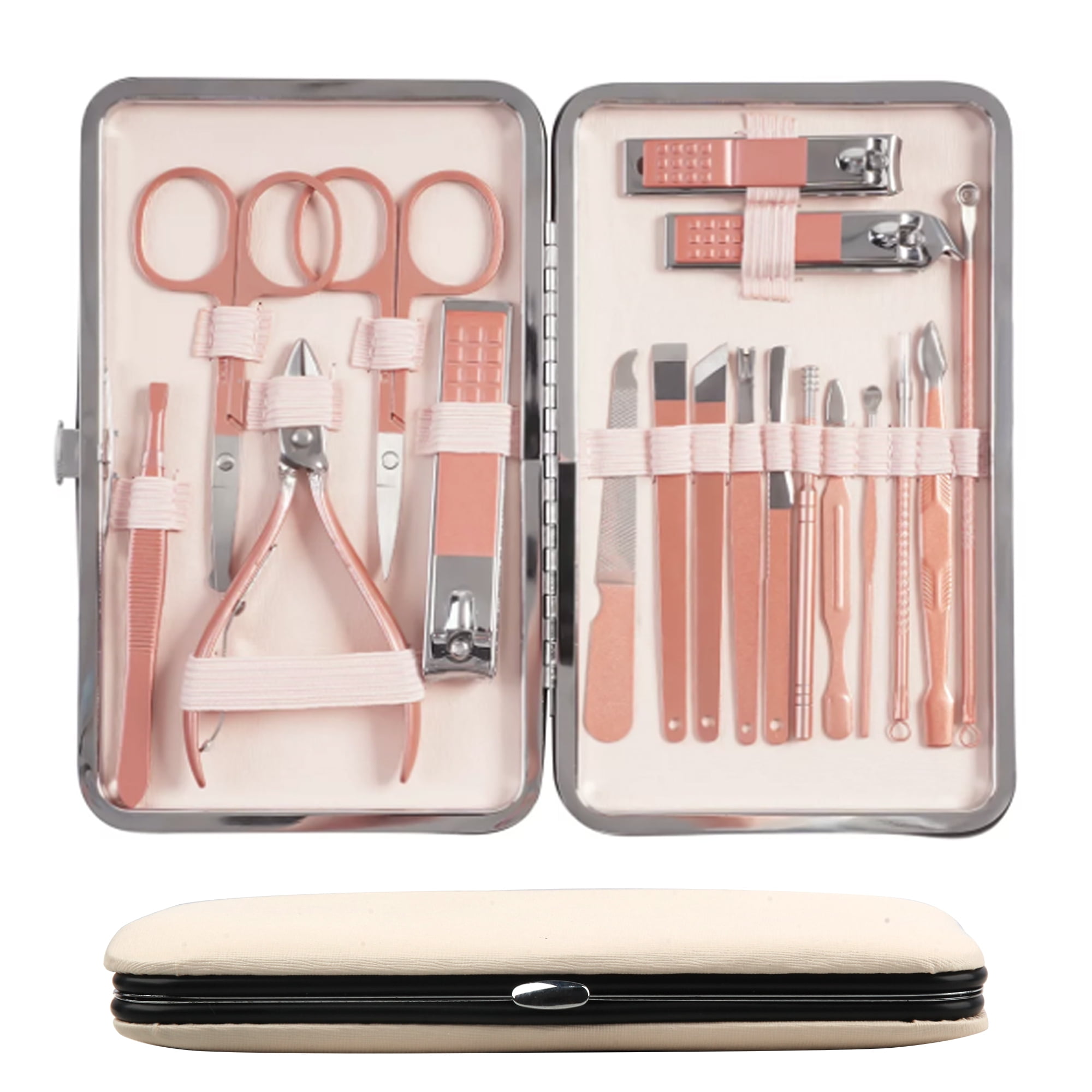 Uugee 18pcs Professional Stainless Steel Nail Clipper Manicure