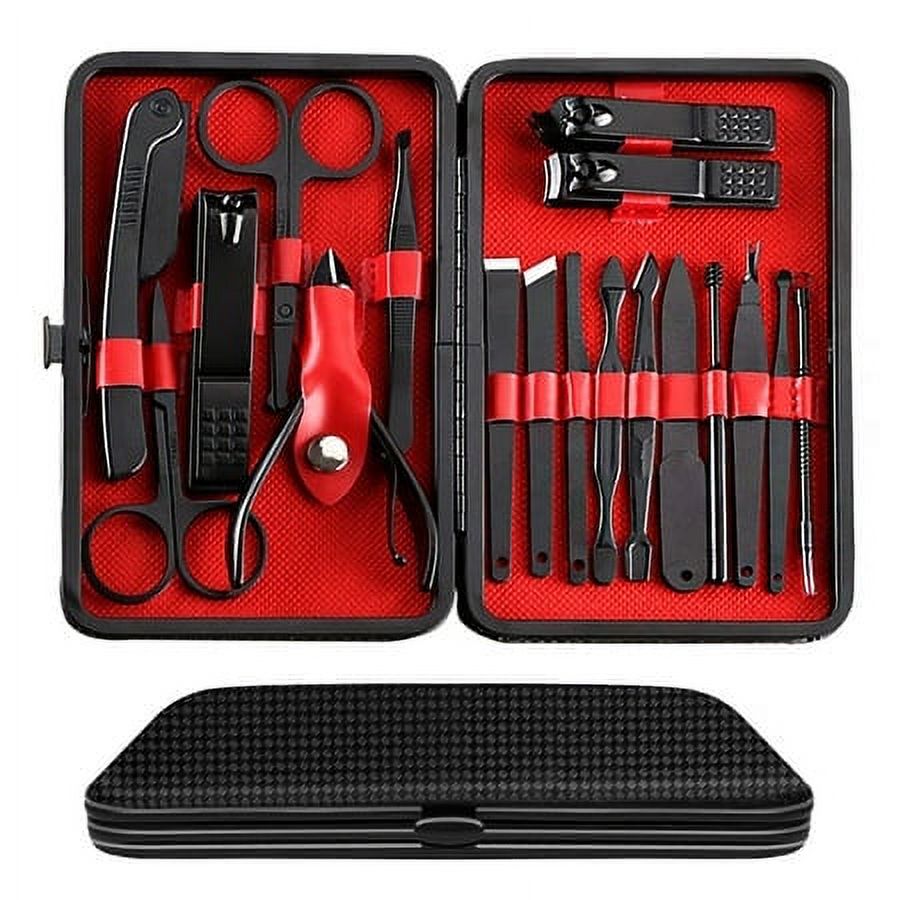 GERMANIKURE 5pc Manicure Set in Black Leather Case - Made in Germany ...