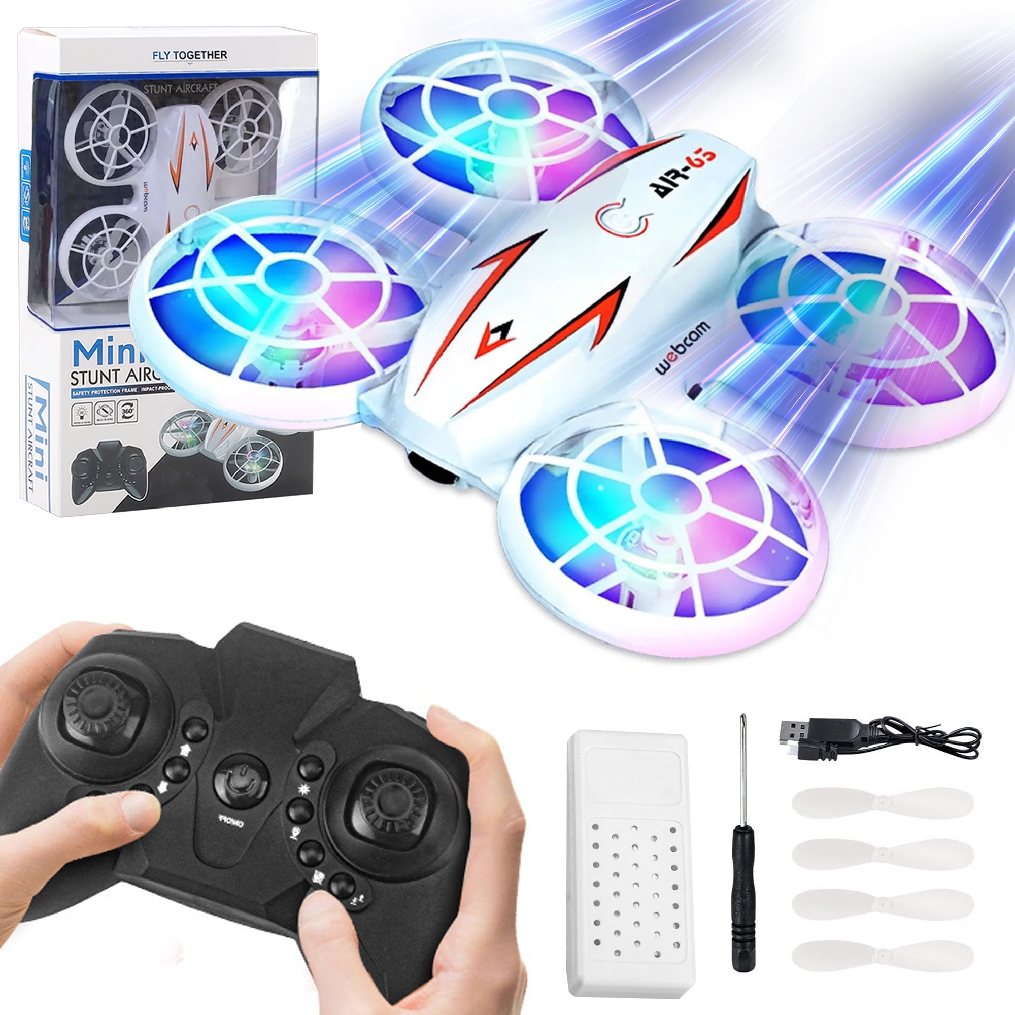 UUGEE LED Mini Drones for Kids and Adults, 2.4G Indoor RC Toy Airplane ...