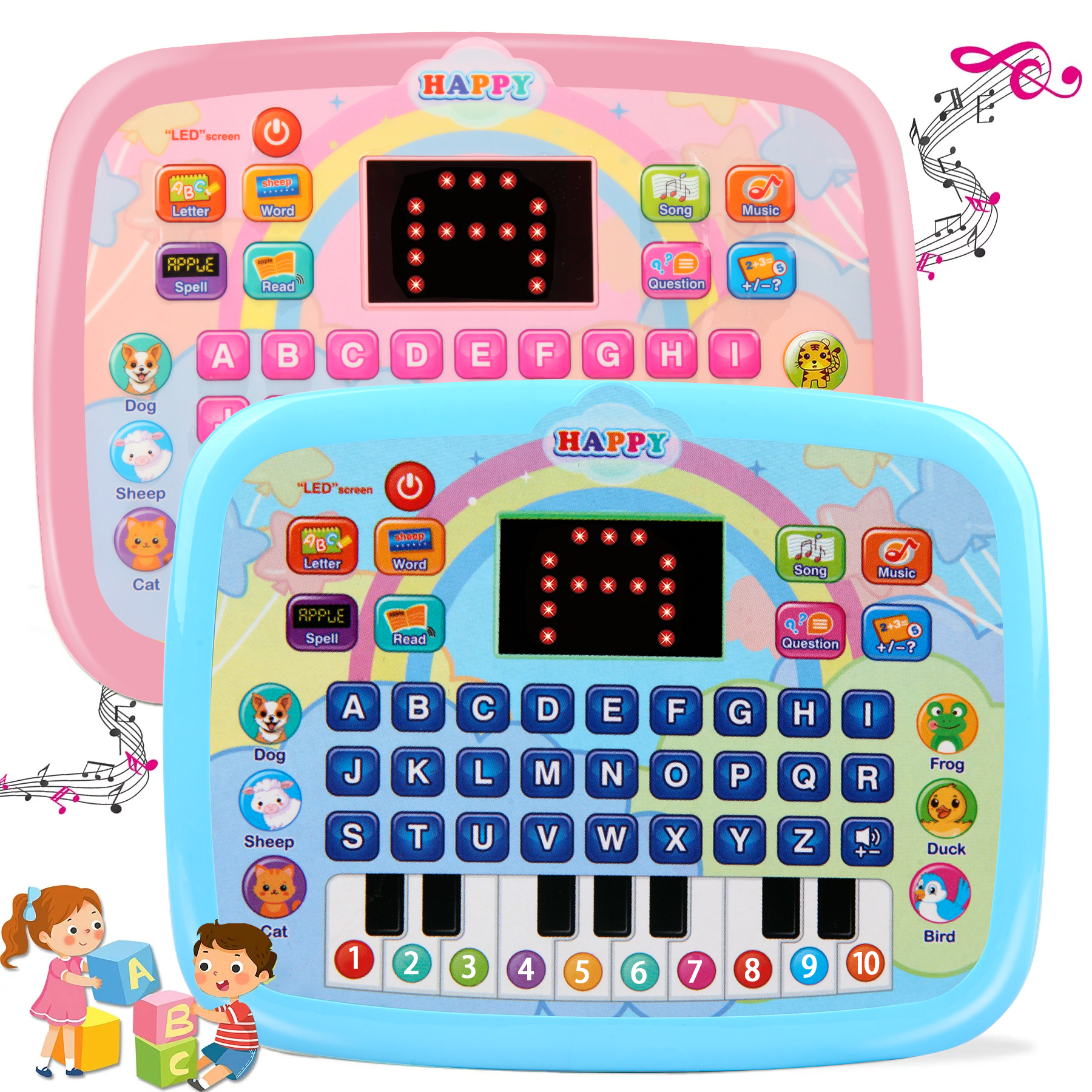 "UUGEE Montessori Learning Toys, Toddler LED Touch Teaching Board, ABC ...
